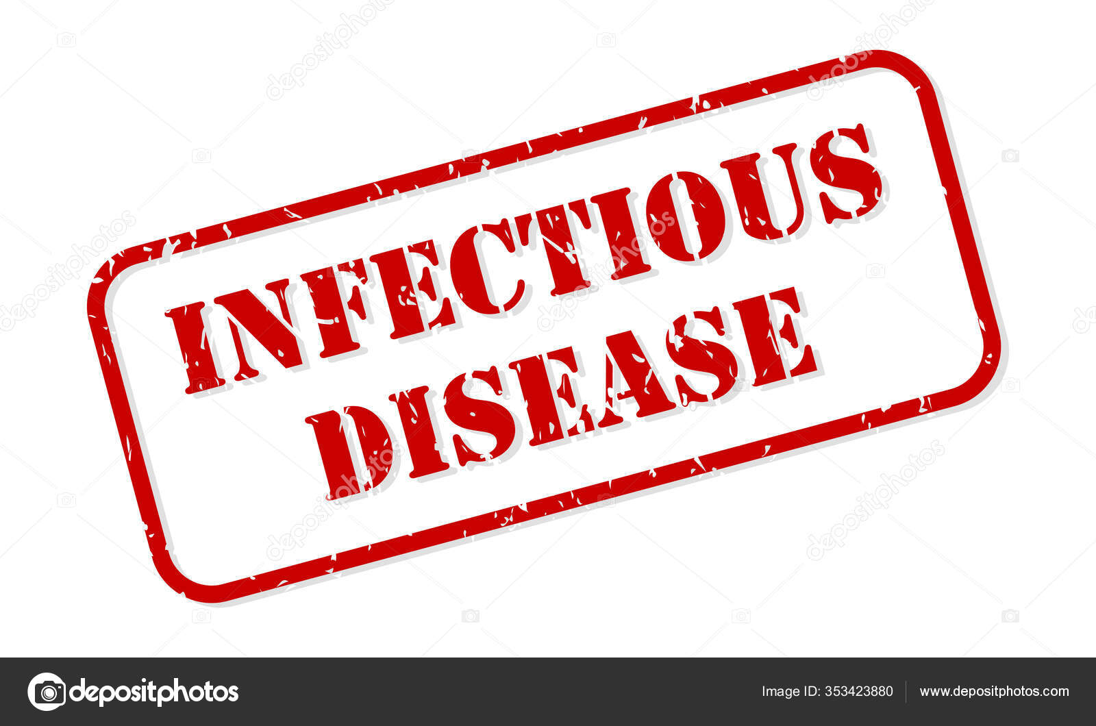 Infectious Disease Red Rubber Stamp Vector Isolated Stock Vector Image ...