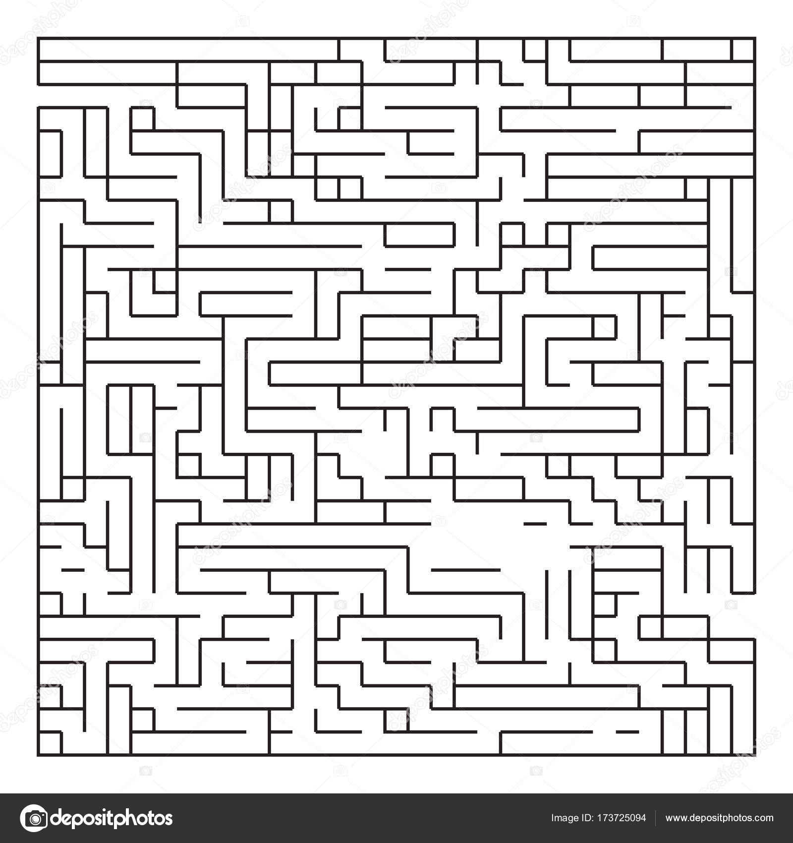 Labyrinth with entry and exit. vector game. maze puzzle with solution. — Stock Vector © alexsl ...
