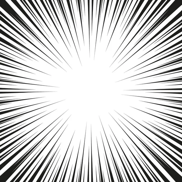 Graphic Explosion with Speed Lines. Comic Book Design Element. Vector ...