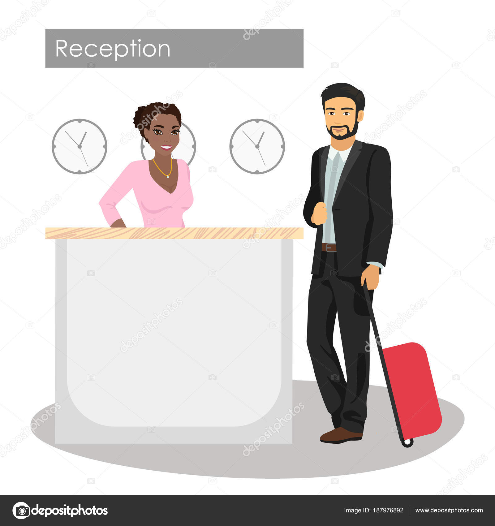 Hotel Front Desk Clipart