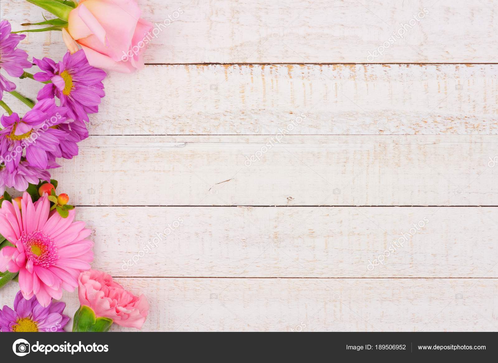 Pink And Purple Flower Border