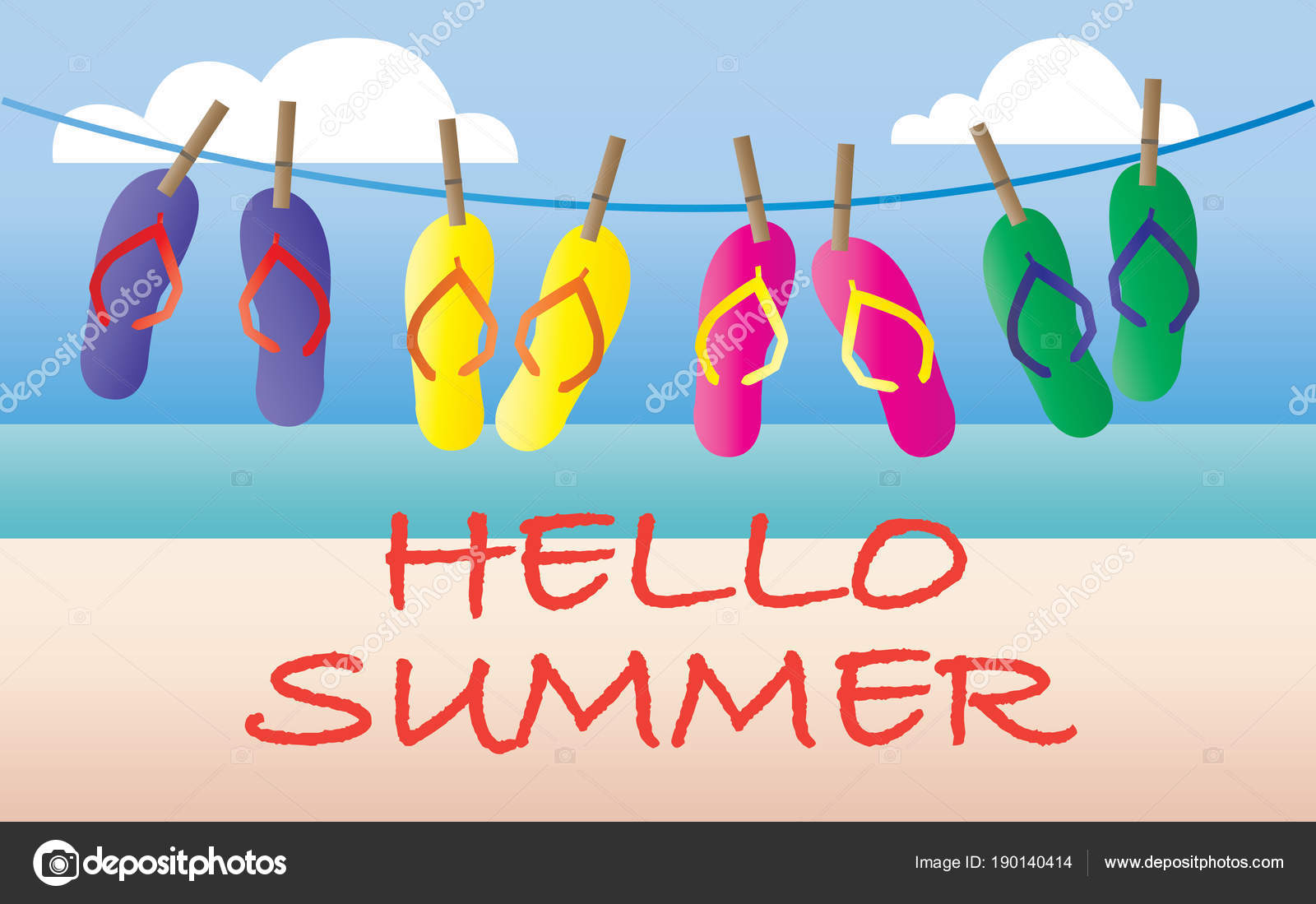 Hello Summer Header Banner Stock Vector Image by ©popocorn #190140414