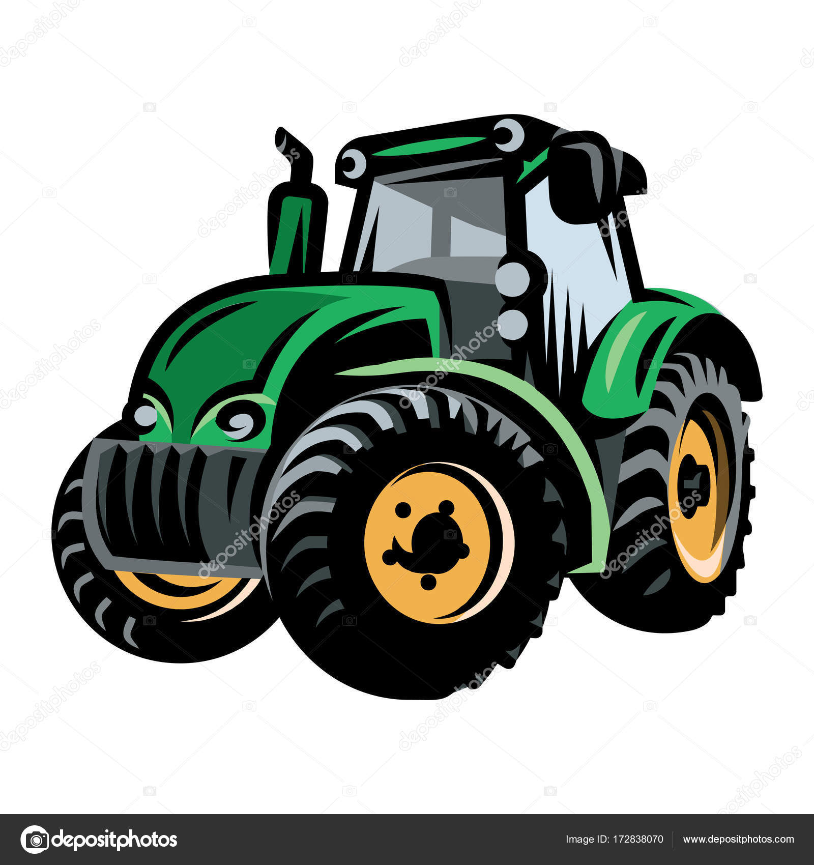 Colored vector tractor pattern on farm background Stock Vector Image by ...