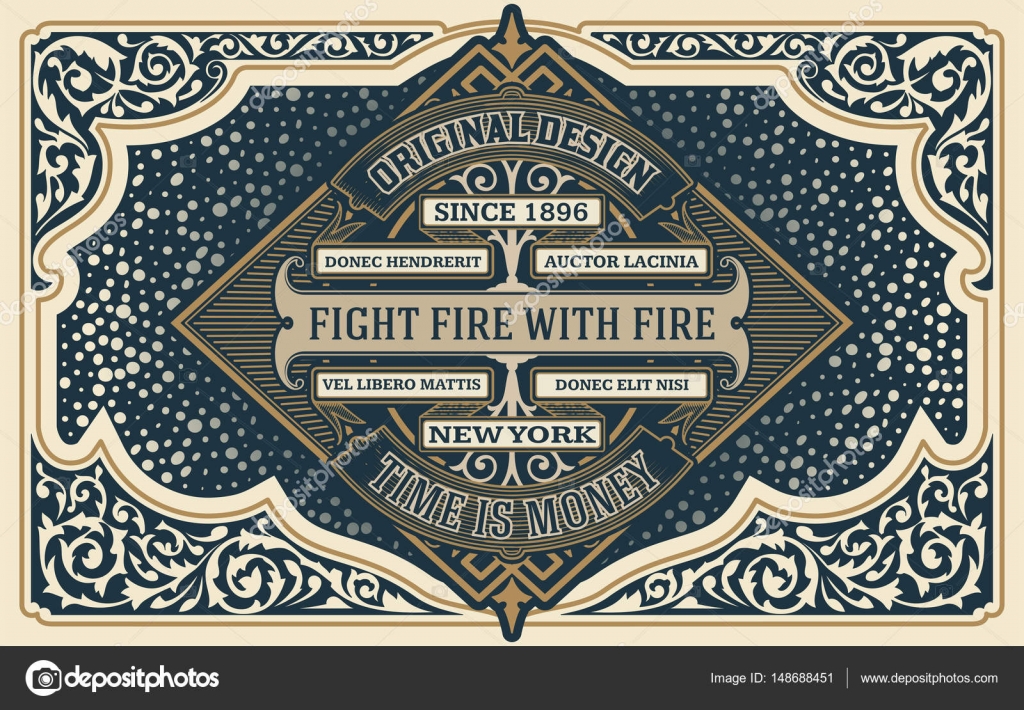 Old Card with central Logo. Western style Stock Vector by ©roverto007 ...