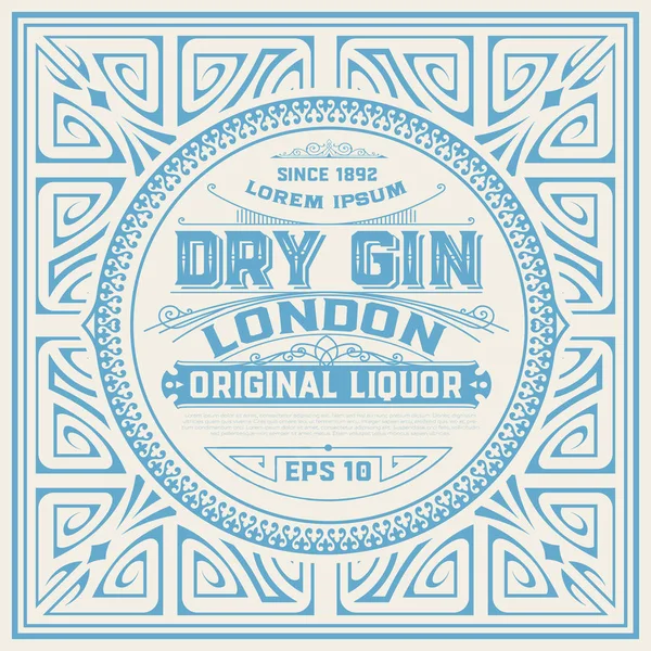 Vintage Gin label. Vector layered Stock Vector by ©roverto007 266036022