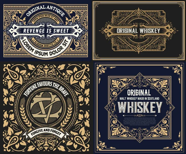 Whiskey labels set Stock Photos, Royalty Free Whiskey labels set Images ...