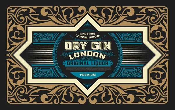 Vintage Gin label. Vector layered Stock Vector by ©roverto007 266036022
