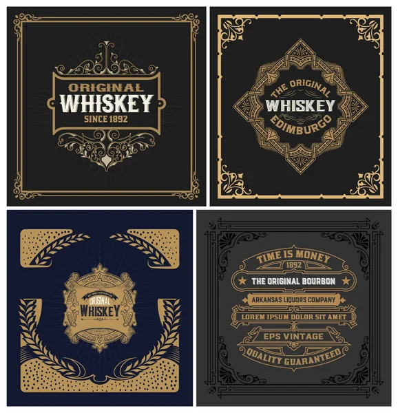 Whiskey labels set Stock Photos, Royalty Free Whiskey labels set Images ...