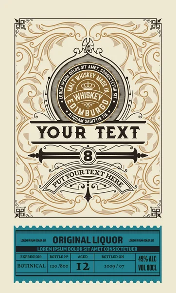 Retro liquor label Vector Art Stock Images | Depositphotos