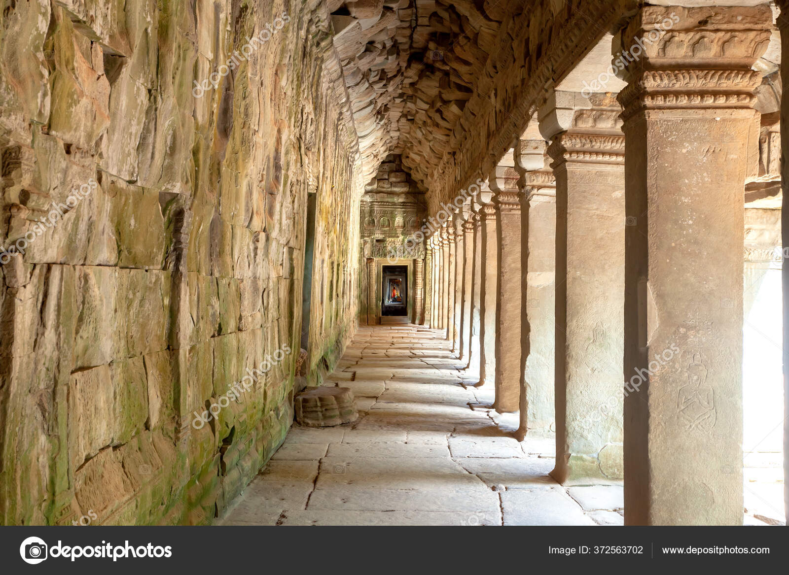 Column Pillars Angkor Wat Temple Siem Reap Cambodia Stock Photo by ...