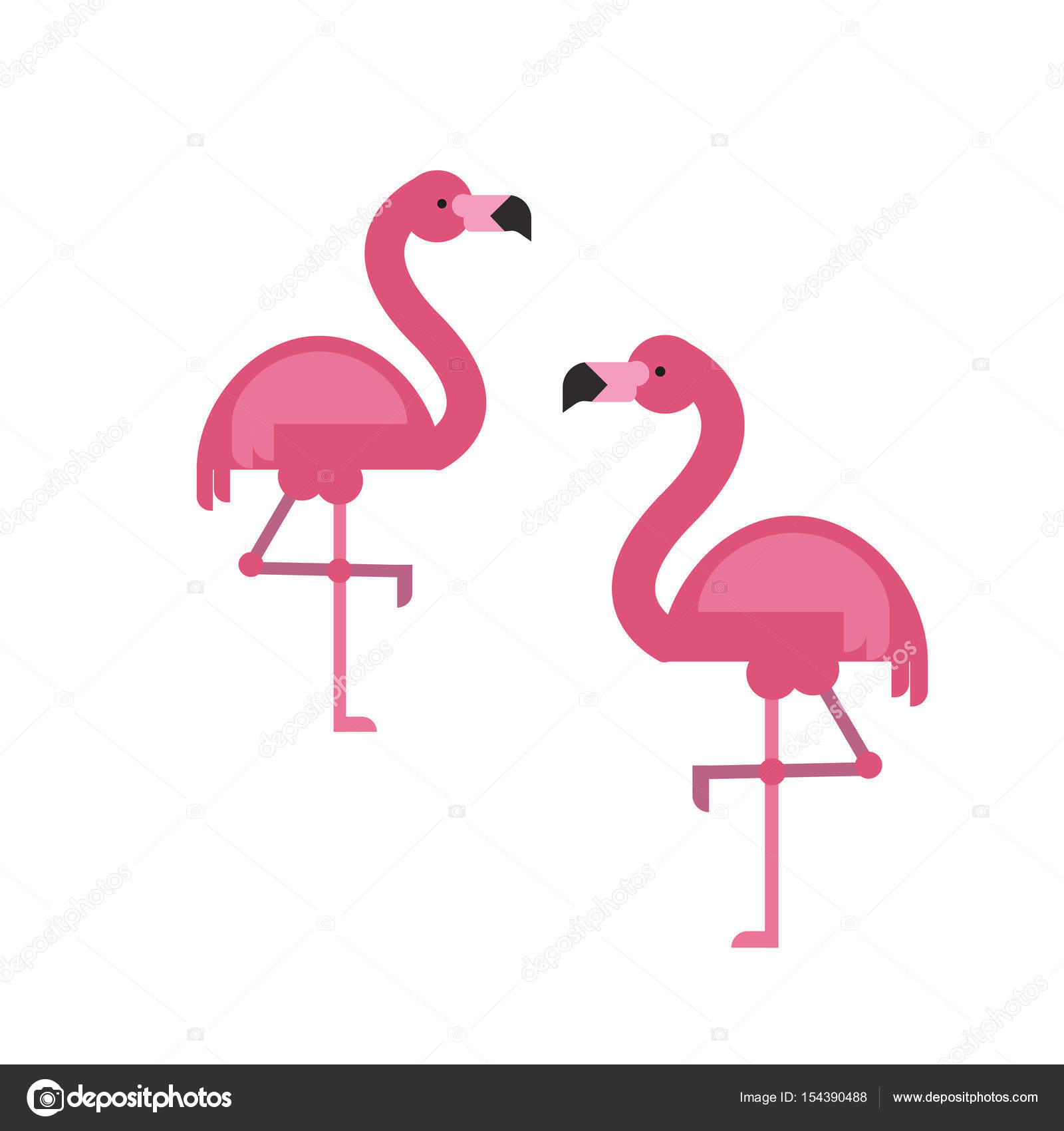Pink flamingo icon — Stock Vector © SvelanaST #154390488