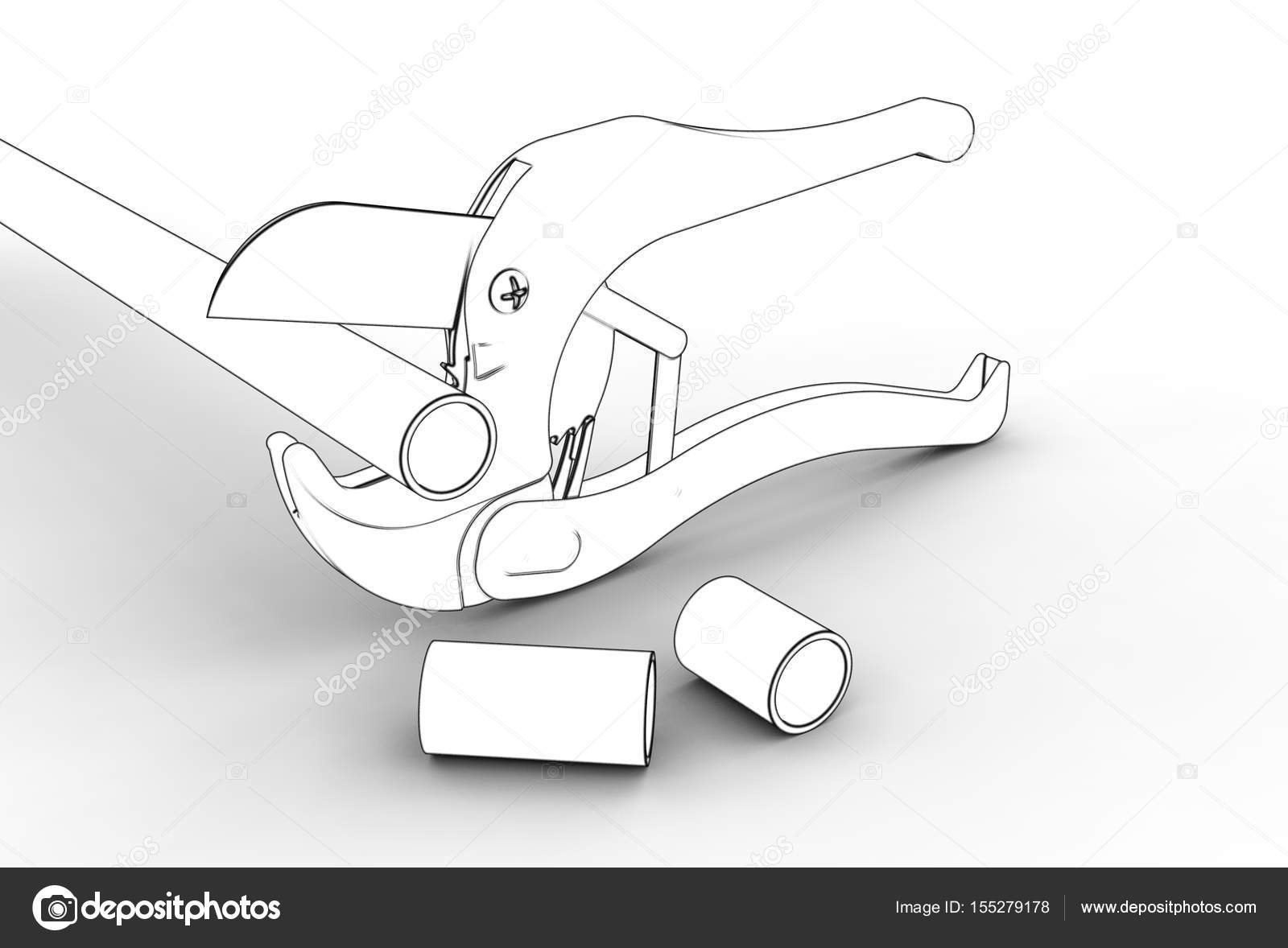 3d illustration of pipe cutter — Stock Photo © ildarss #155279178