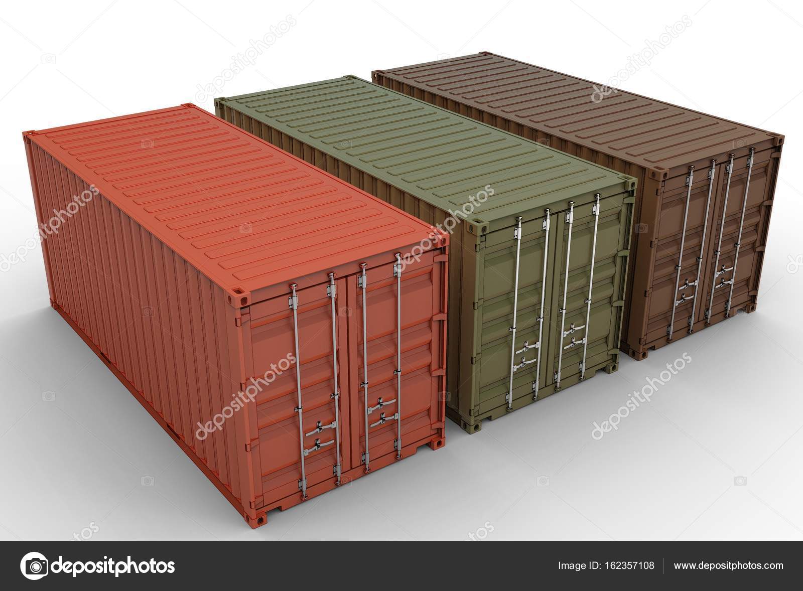 3d illustration of iso container Stock Photo by ©ildarss 162357108