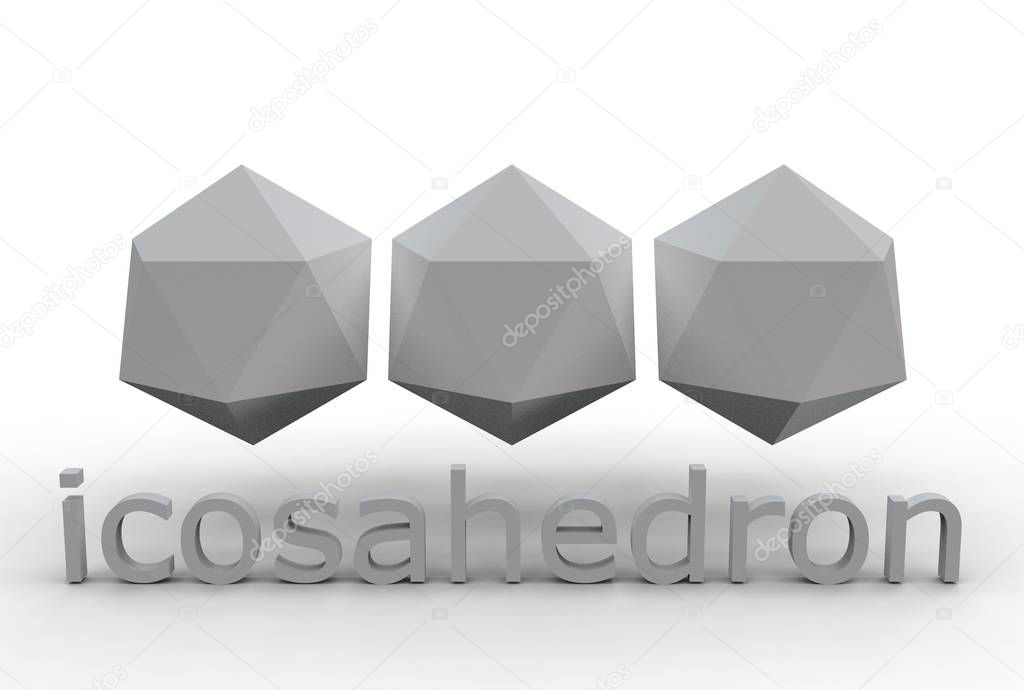 Ilustraci n 3d de icosaedro 2024