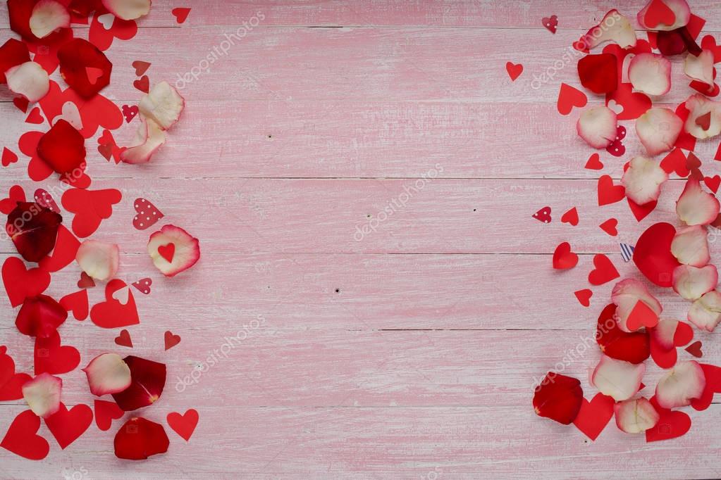 Feliz día de San Valentín amor celebración en un estilo rústico aislado ...