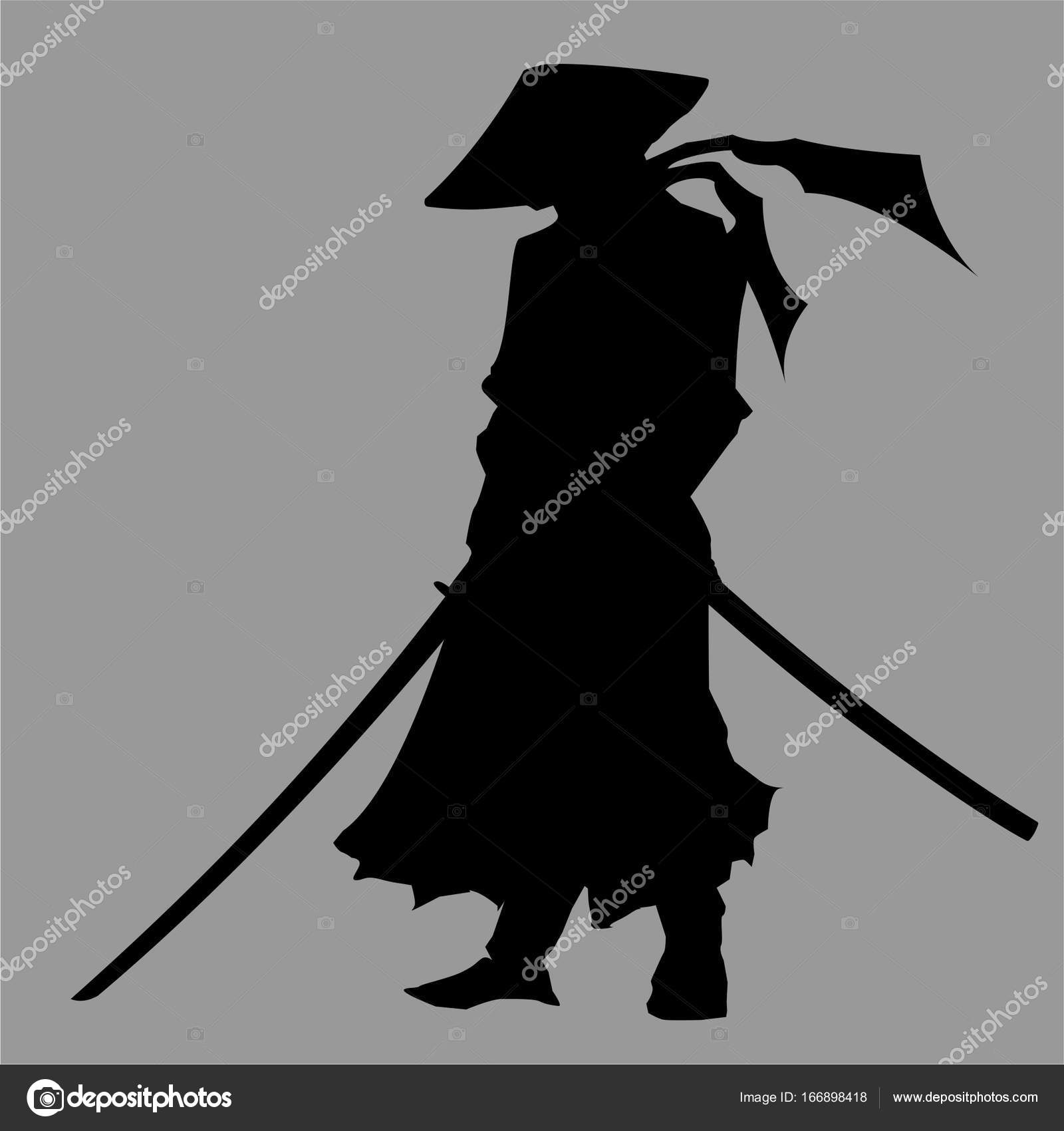 Samurai silhouette warrior — Stock Photo © Aquedar18 #166898418