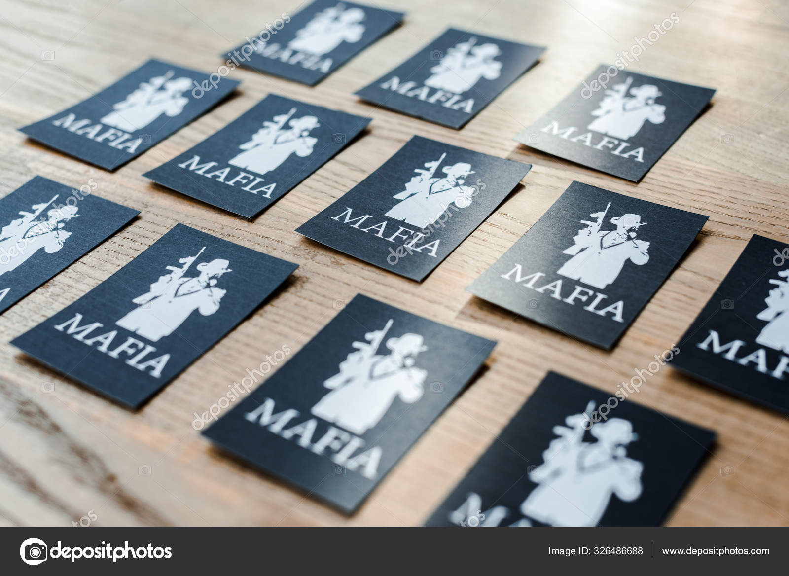 Kyiv Ukraine November 2019 Selective Focus Playing Cards Mafia Letters ...