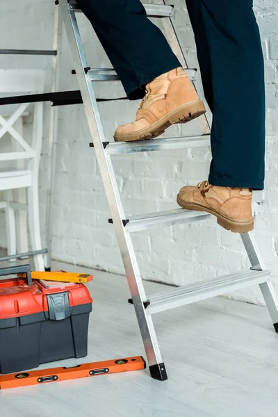 ᐈ Climbing ladder stock images, Royalty Free climbing a ladder photos ...