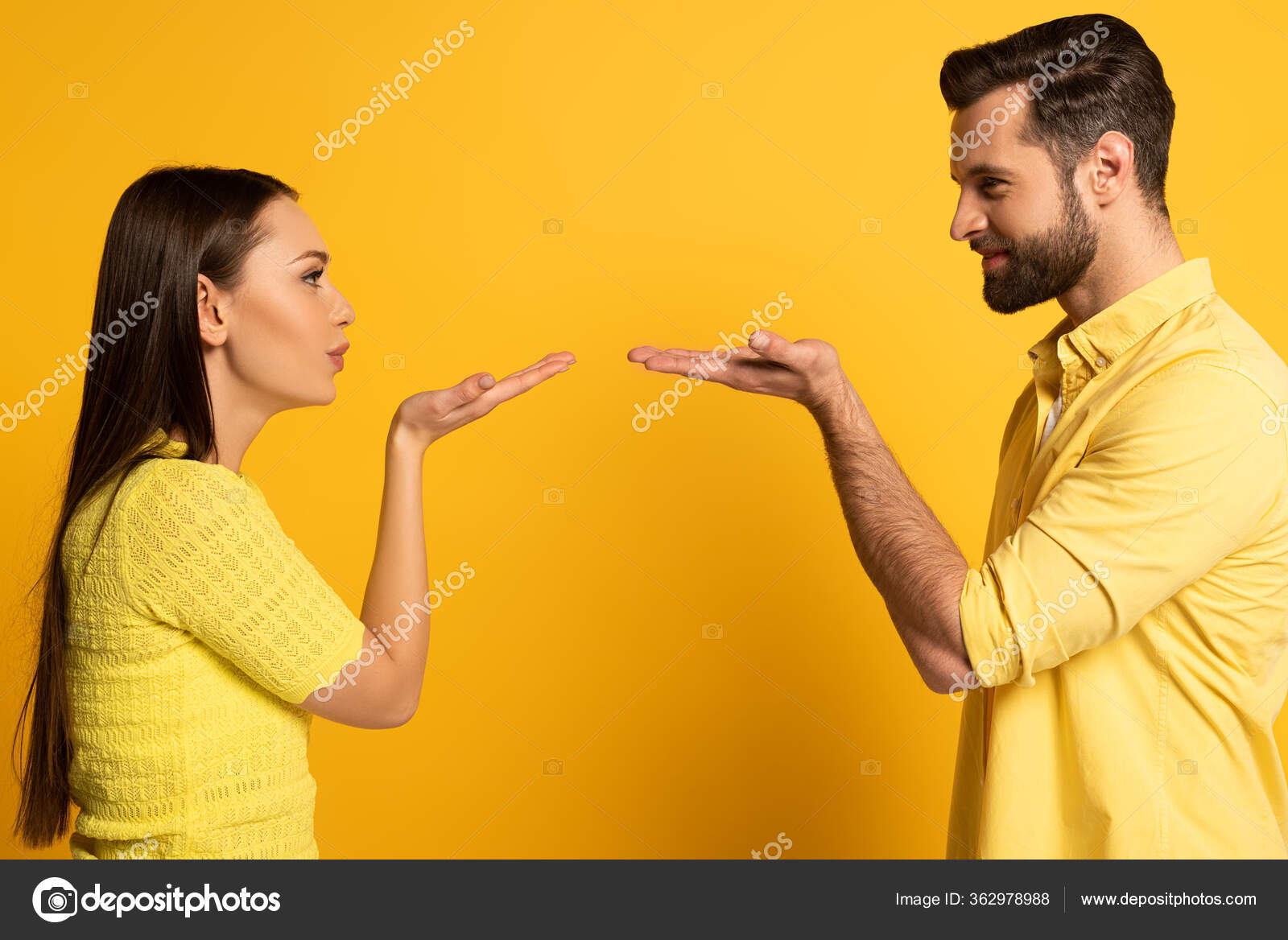 Girl Blowing A Kiss Side View
