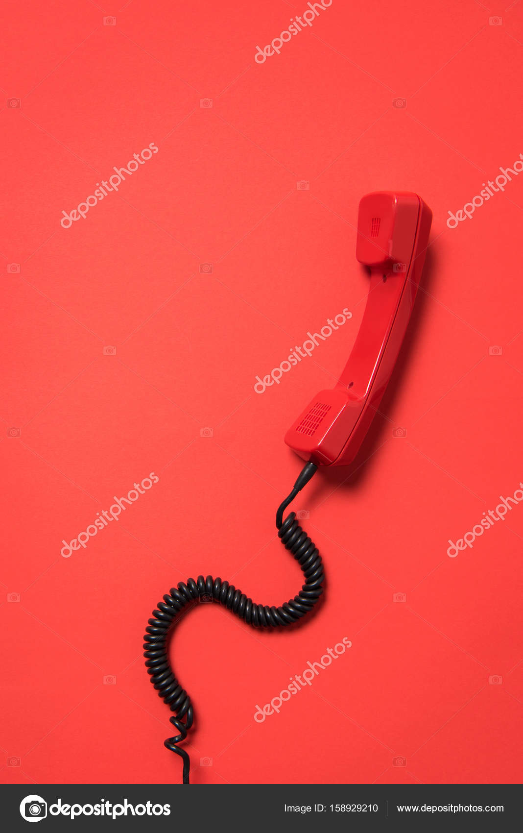 Red telephone handset — Stock Photo © KostyaKlimenko #158929210