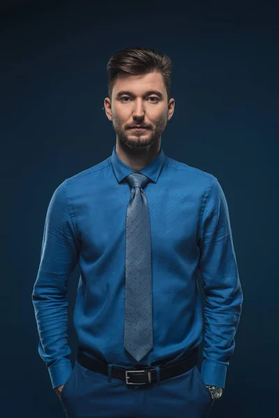 Man in blue shirt Stock Photos & Royalty-Free Images | Depositphotos