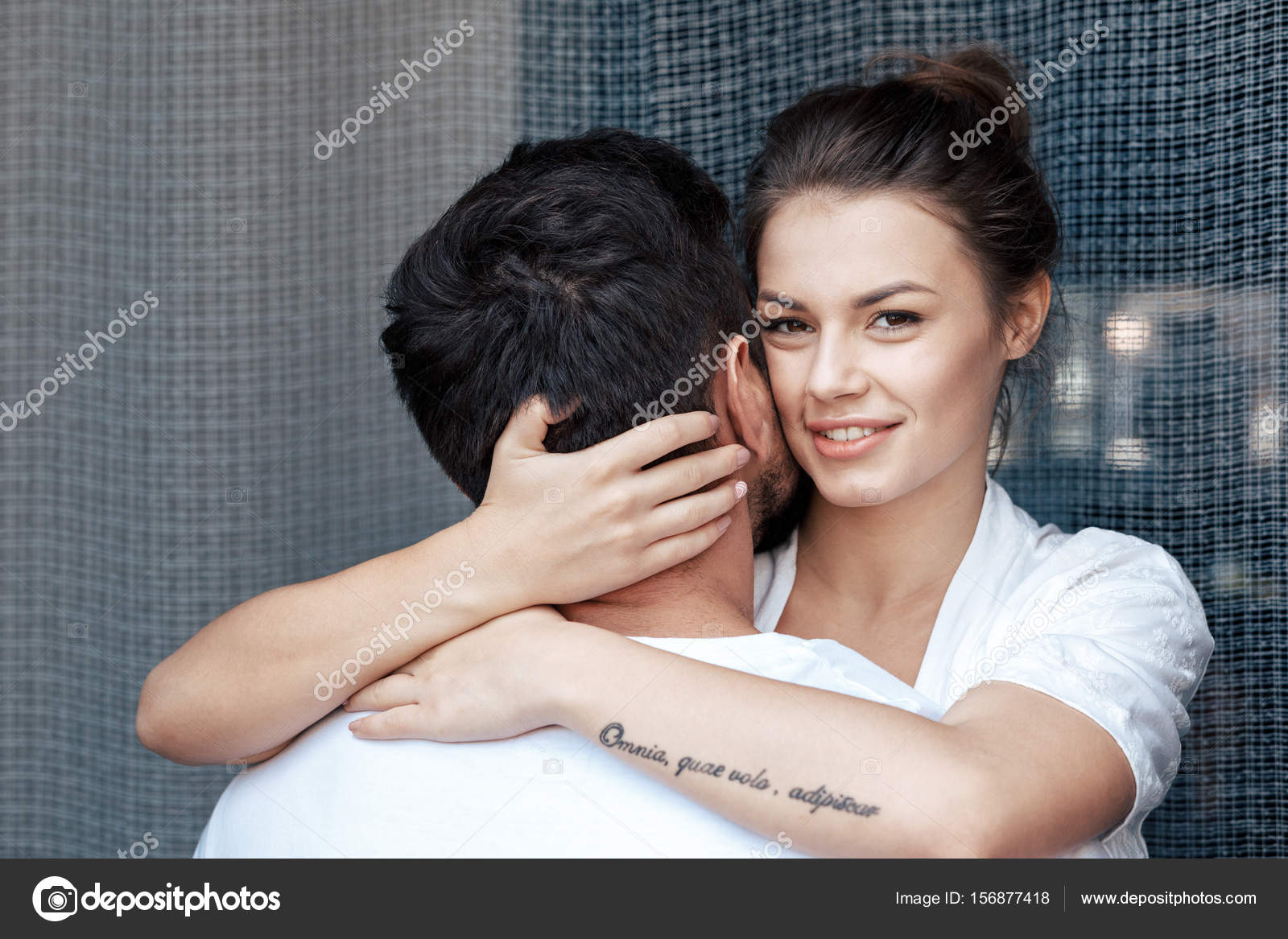Young loving couple hugging — Stock Photo © AllaSerebrina #156877418