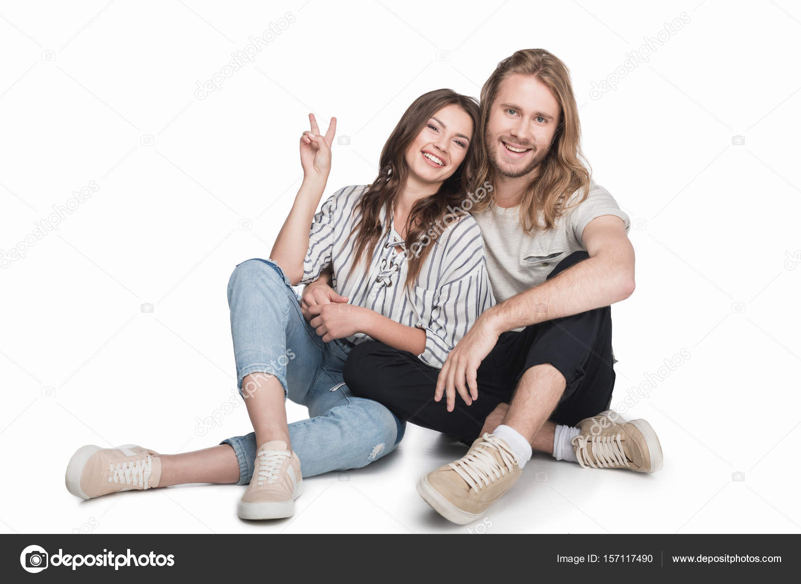 Young couple hugging — Stock Photo © AllaSerebrina #157117490