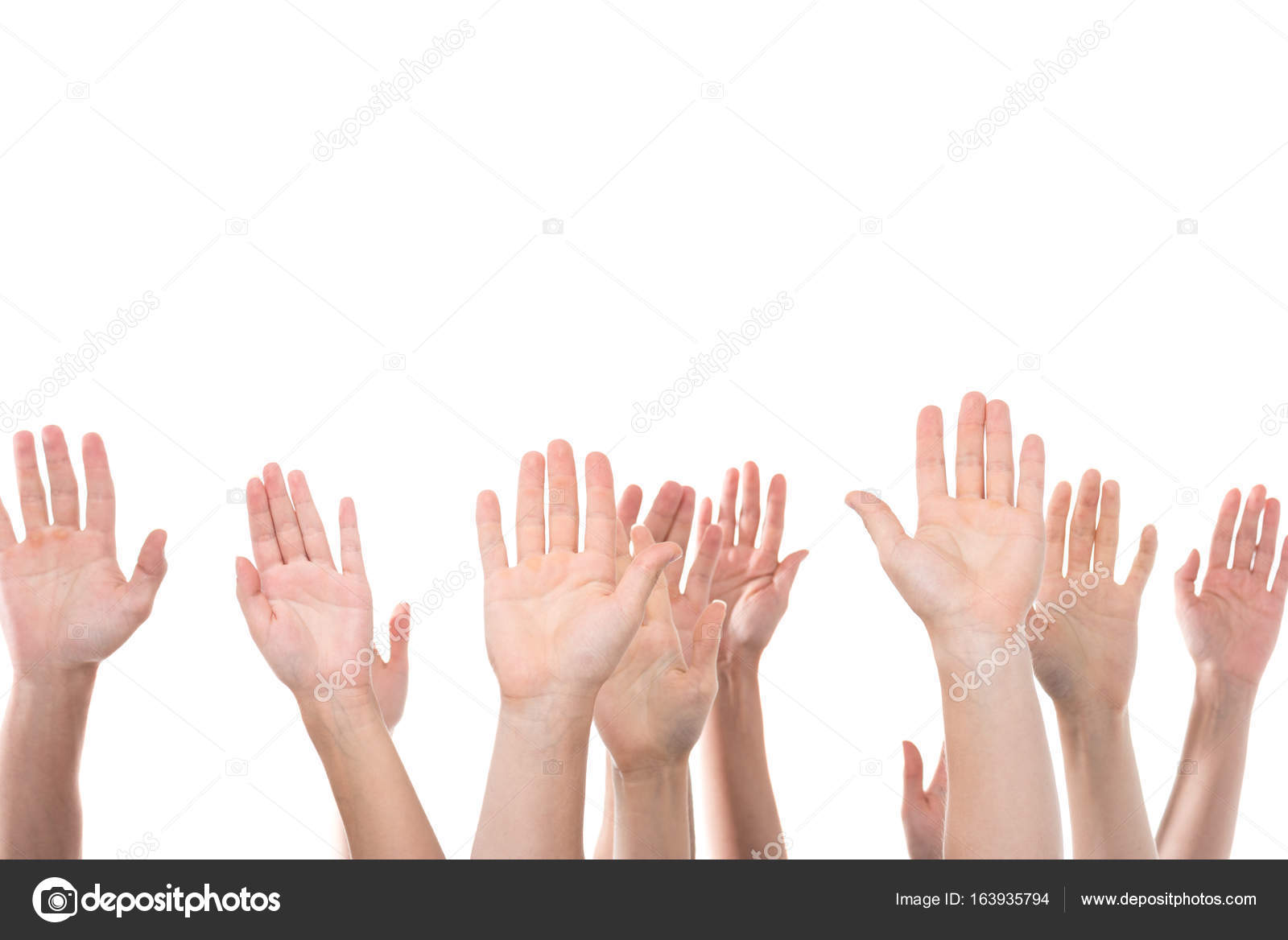 People raising hands — Stock Photo © AllaSerebrina #163935794