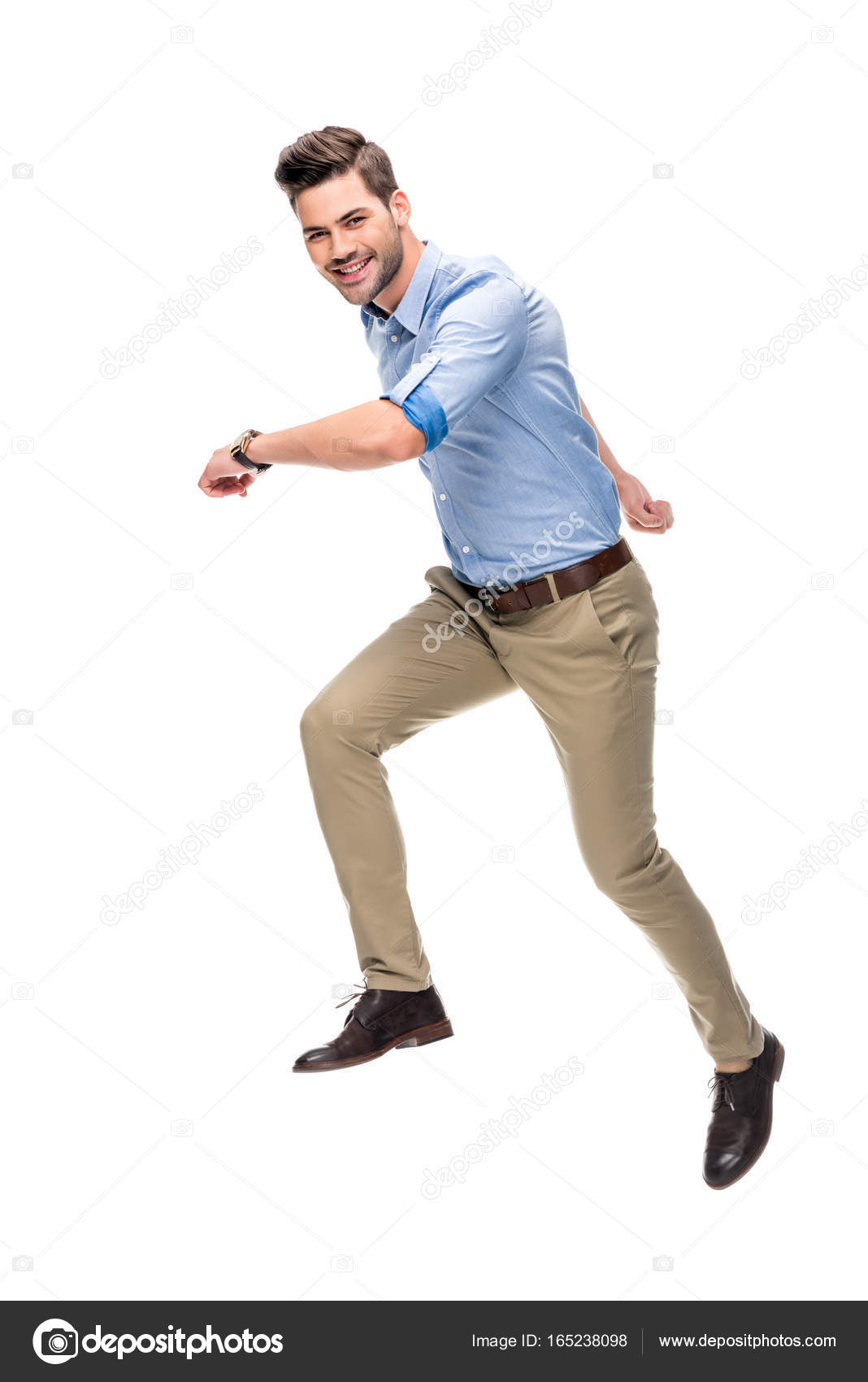 Handsome running man Stock Photo by ©AllaSerebrina 165238098