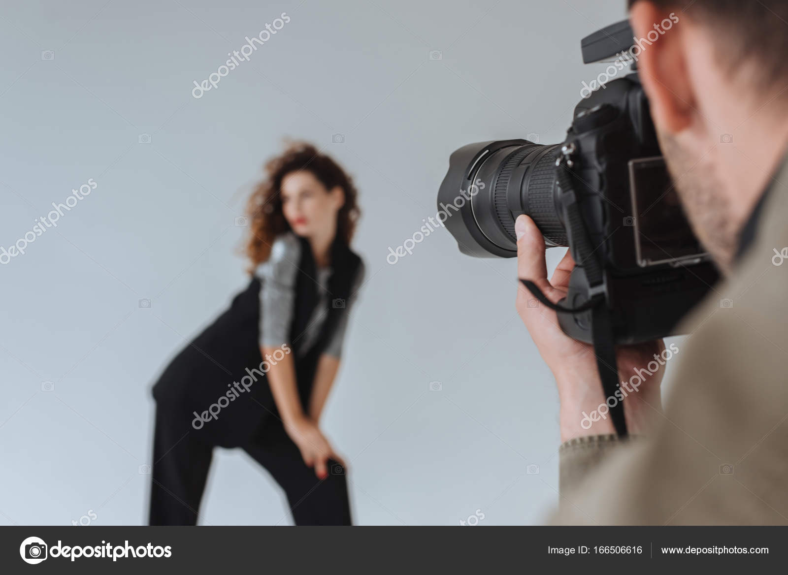 Professional photographer and model — Stock Photo © AllaSerebrina ...
