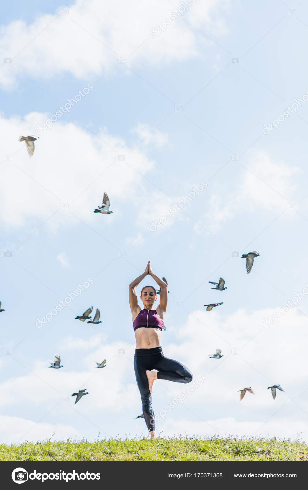 Tree pose Stock Photo by ©AllaSerebrina 170371368