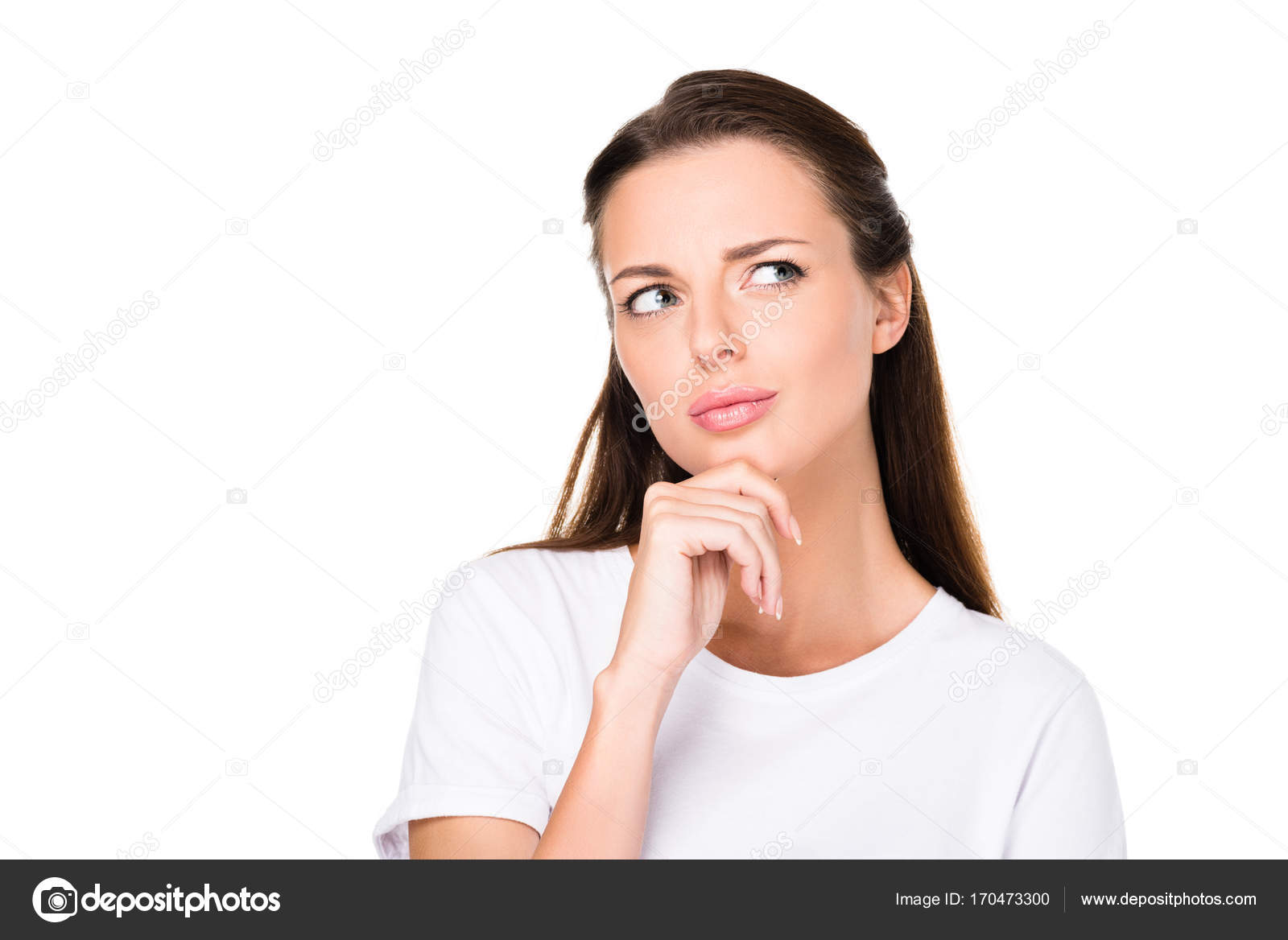 Thoughtful woman looking away — Stock Photo © AllaSerebrina #170473300 Thoughtful woman looking away — Stock Photo © AllaSerebrina #170473300