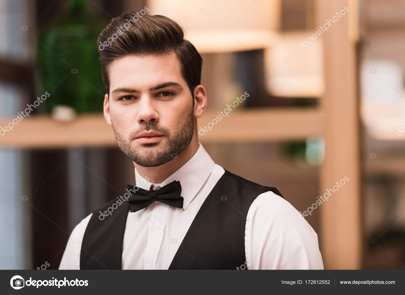 Handsome waiter Stock Photo by ©AllaSerebrina 172612552