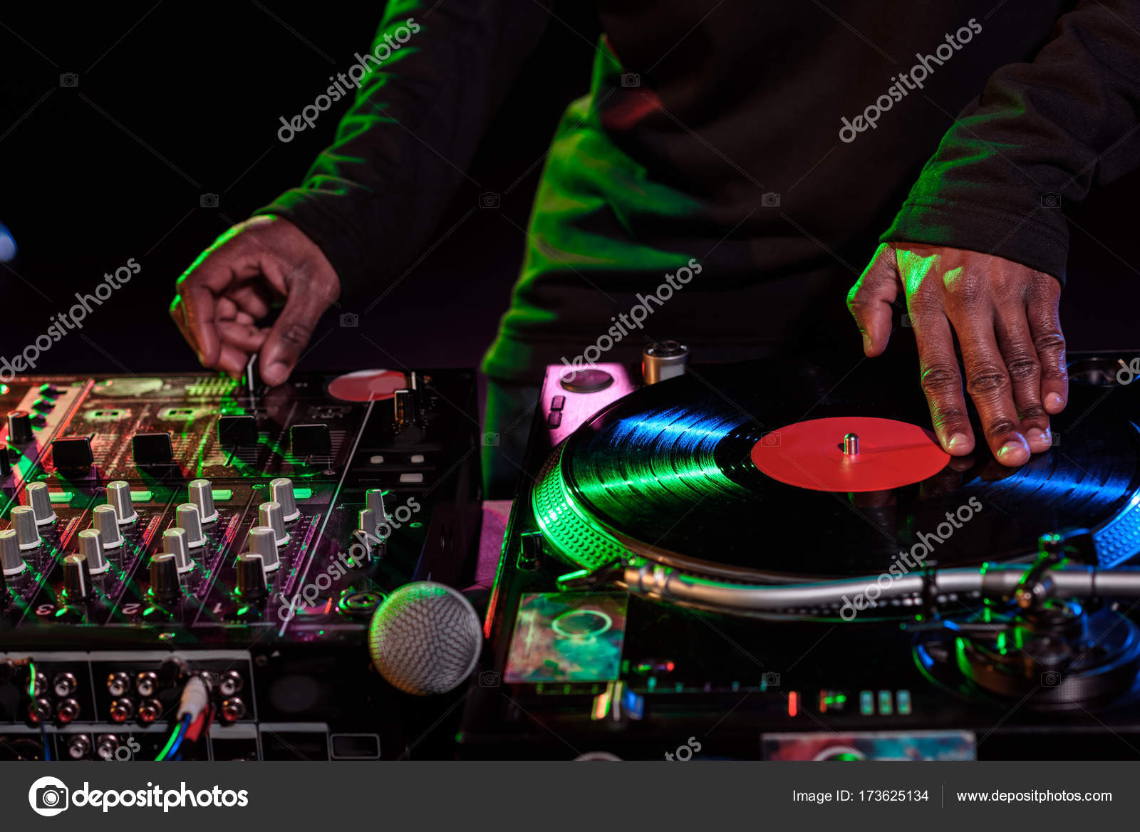 Sound mixer and vinyl — Stock Photo © AllaSerebrina #173625134