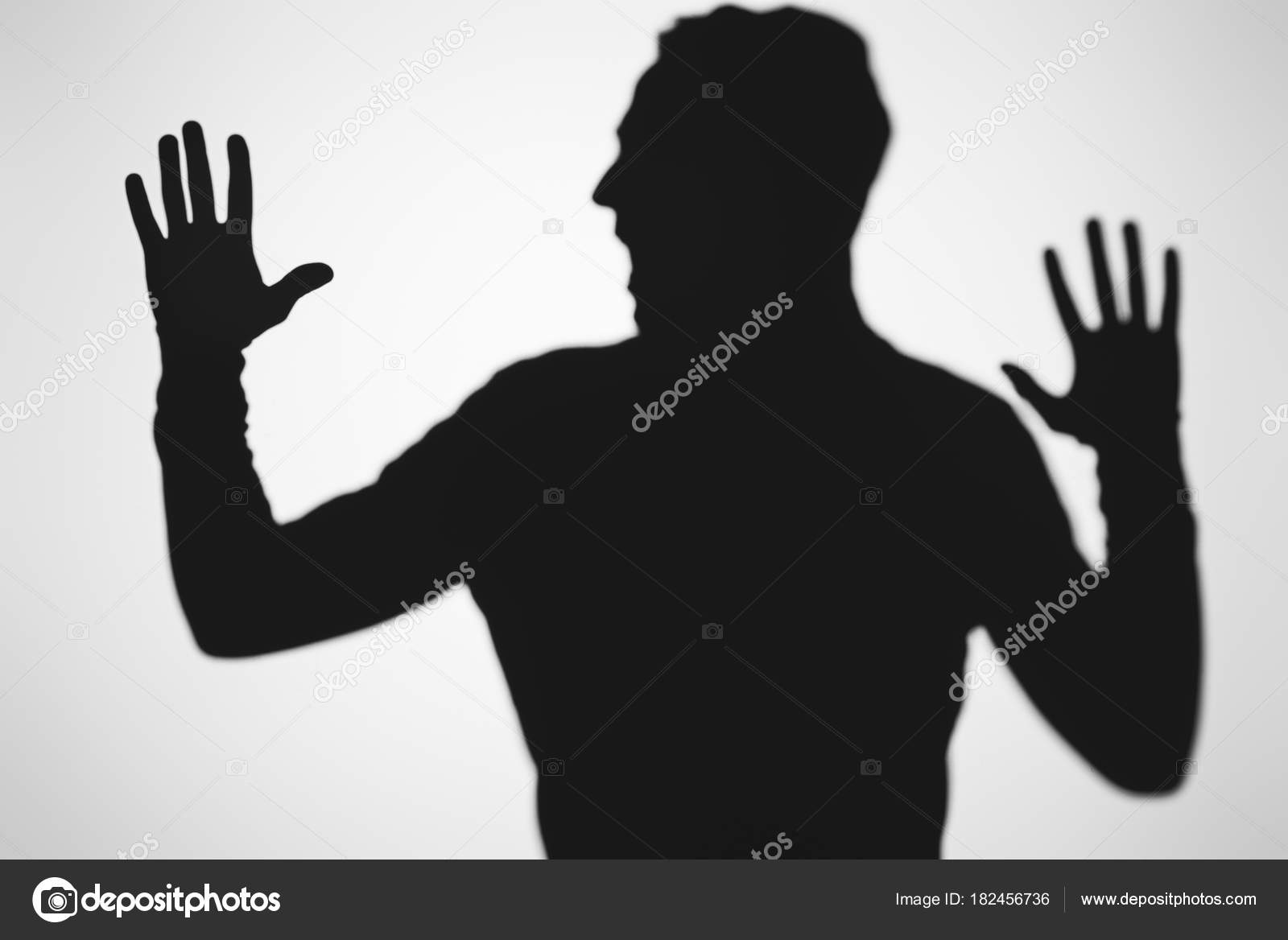 Scary Blurry Shadow Person Screaming Grey Stock Photo by ©AllaSerebrina ...
