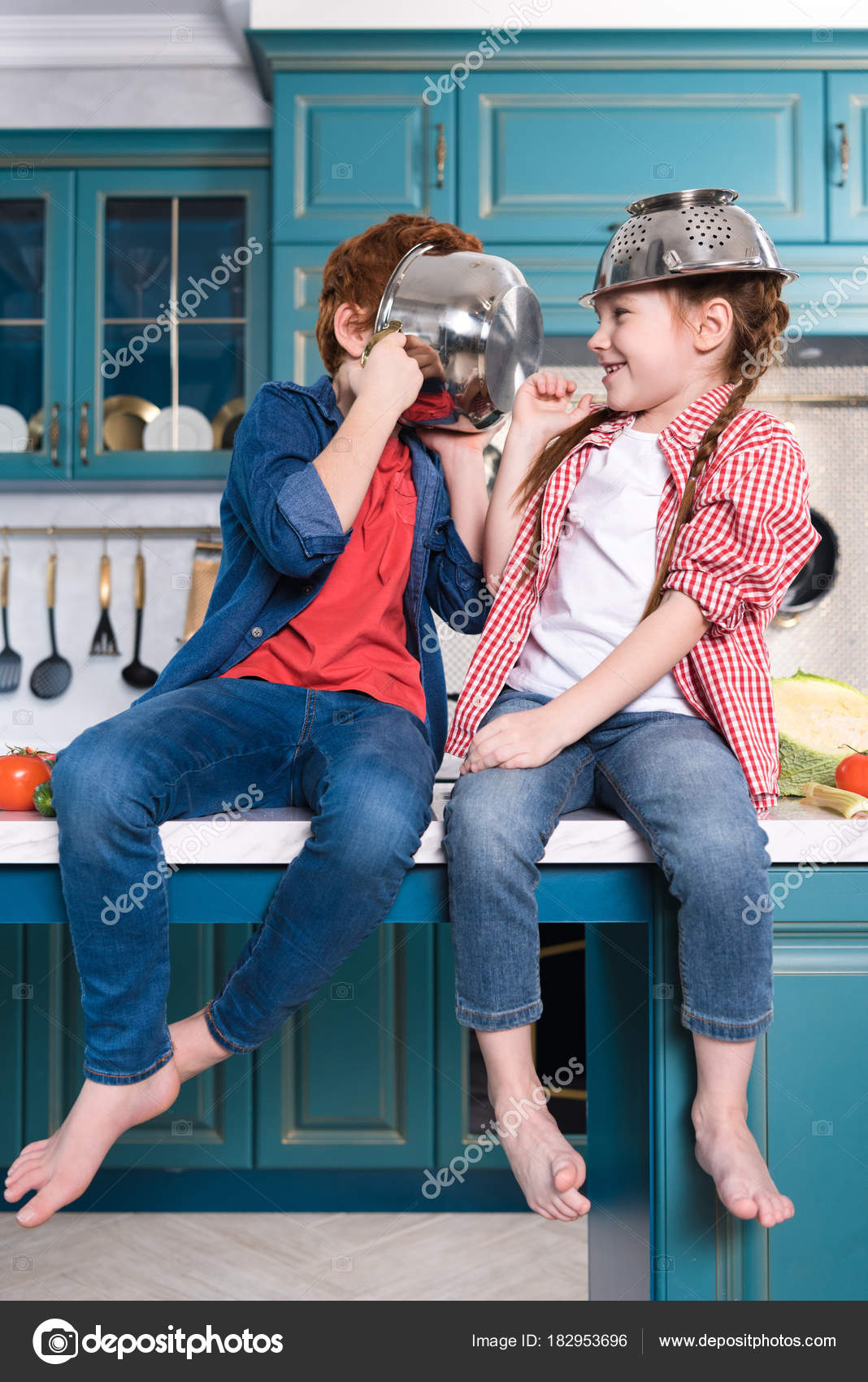 Kids Barefoot At Home