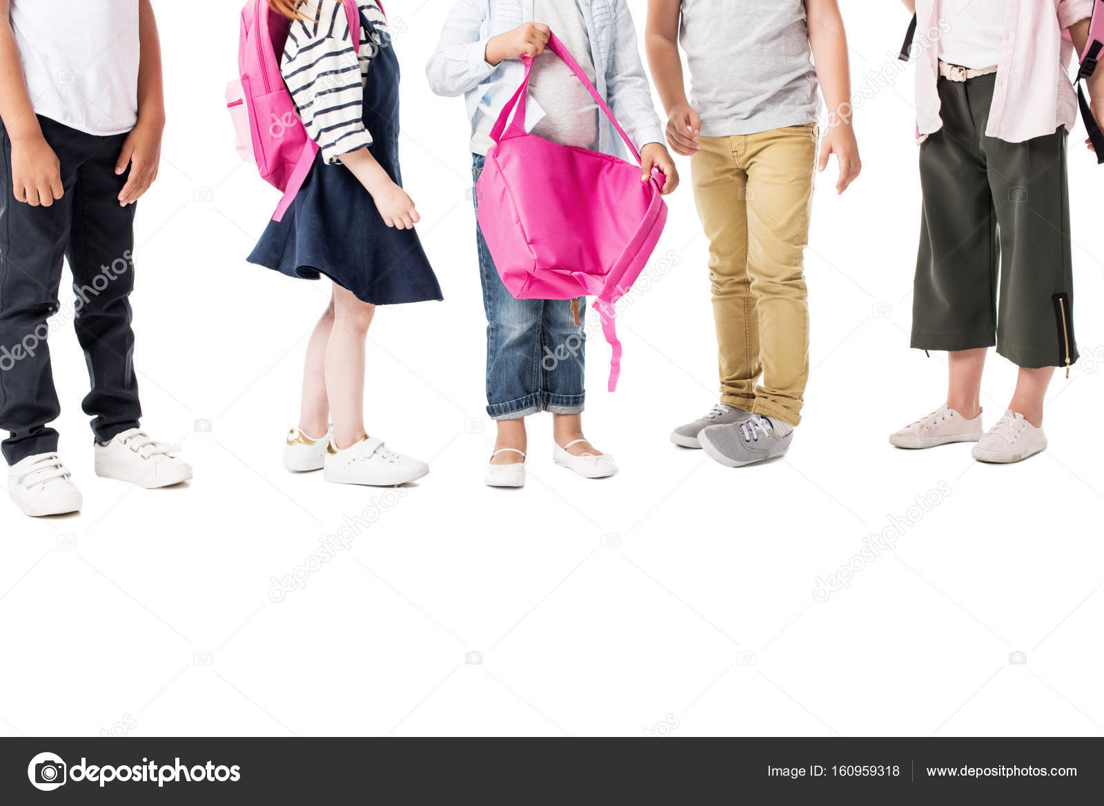 Multiethnic children with backpacks — Stock Photo © EdZbarzhyvetsky ...