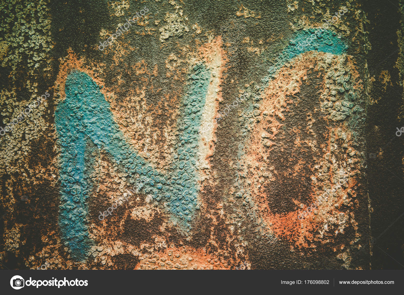 Text Dirty Old Wall Abandoned Ruined Metal Plate Texture Background ...