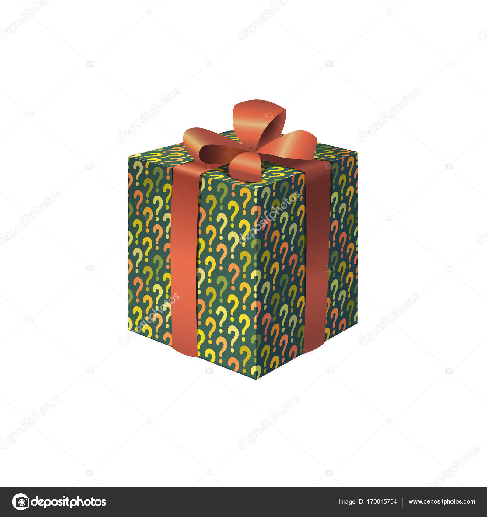 A colorful gift box with question marks print Stock Vector Image by ...
