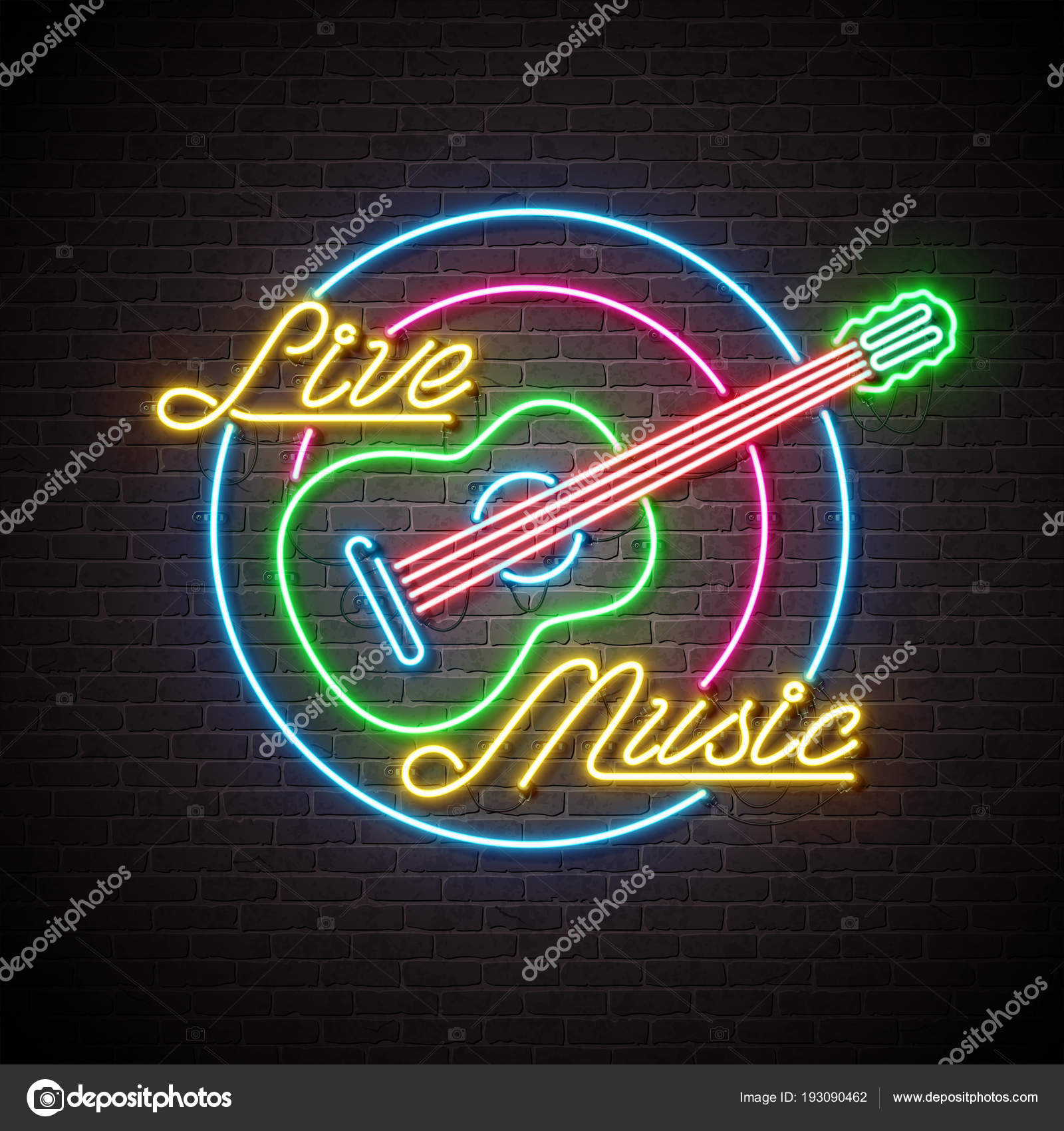 Simboli Musicali Colorati Al Neon Music Note Neon Light Sign Immagini