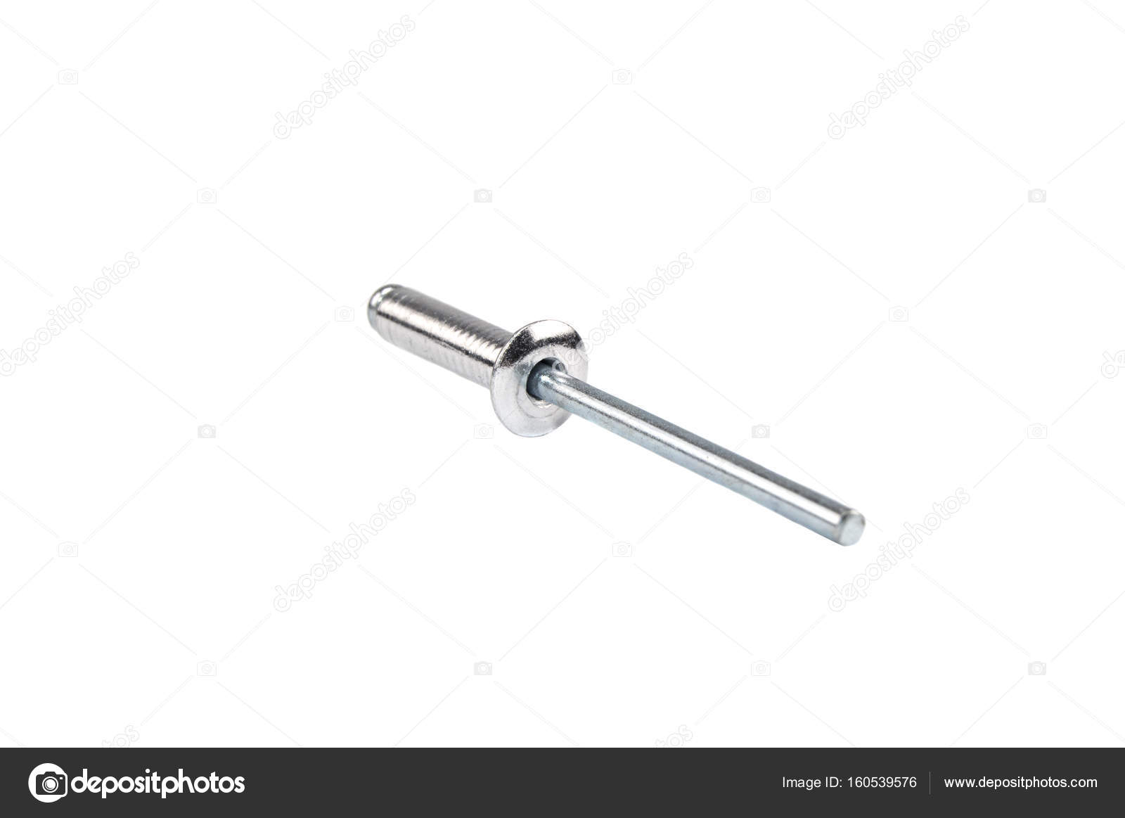 A blind rivet on an isolated white background — Stock Photo ...