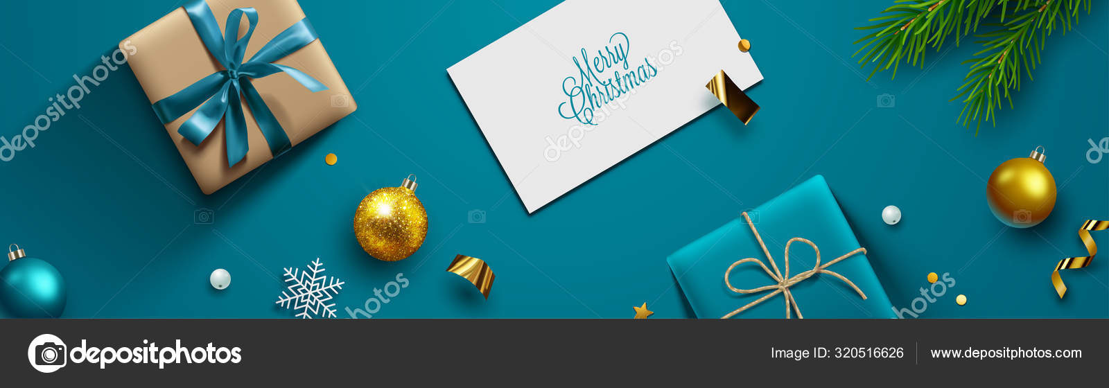 Blue Christmas Background Banner Frame Header Background Greeting Card ...