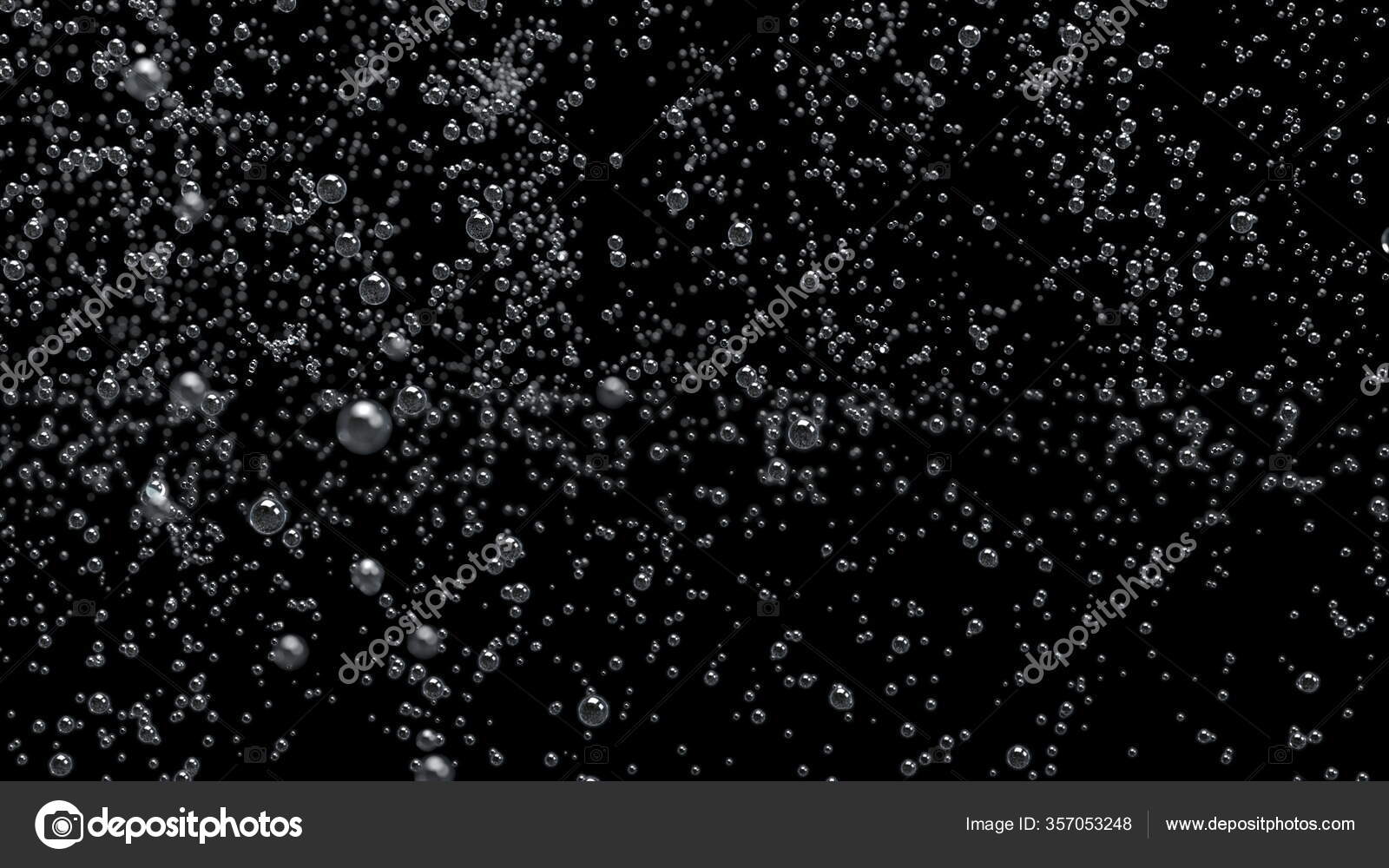 Close Water Bubbles Water Floating Water Surface Rendering Stock Photo ...