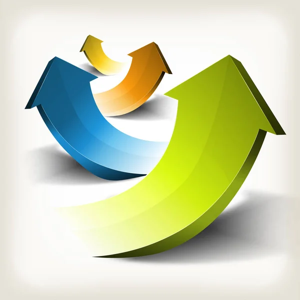 Abstract Rising Arrows ⬇ Vector Image by © benchyb | Vector Stock 12521363