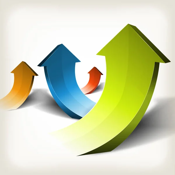 Abstract Rising Arrows ⬇ Vector Image by © benchyb | Vector Stock 12521363