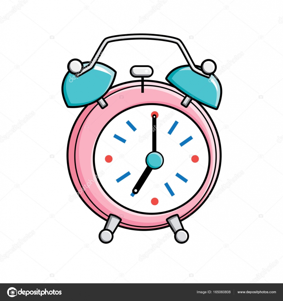 Pink alarm clock. Stock Illustration by ©ghrzuzudu #165060808