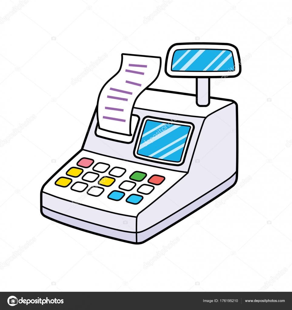 Animated Cash Register Machine