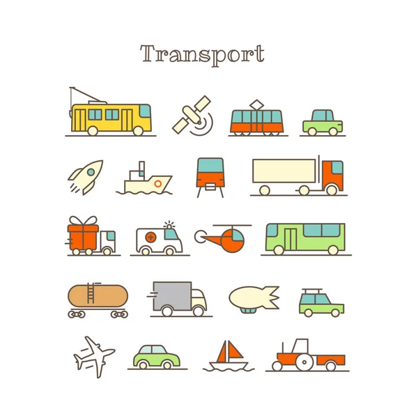 Set labels transport icons — Stock Vector © ecelop #11644114
