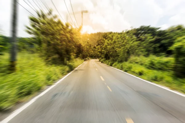 Moving forward road motion blur - Stock Image - Everypixel