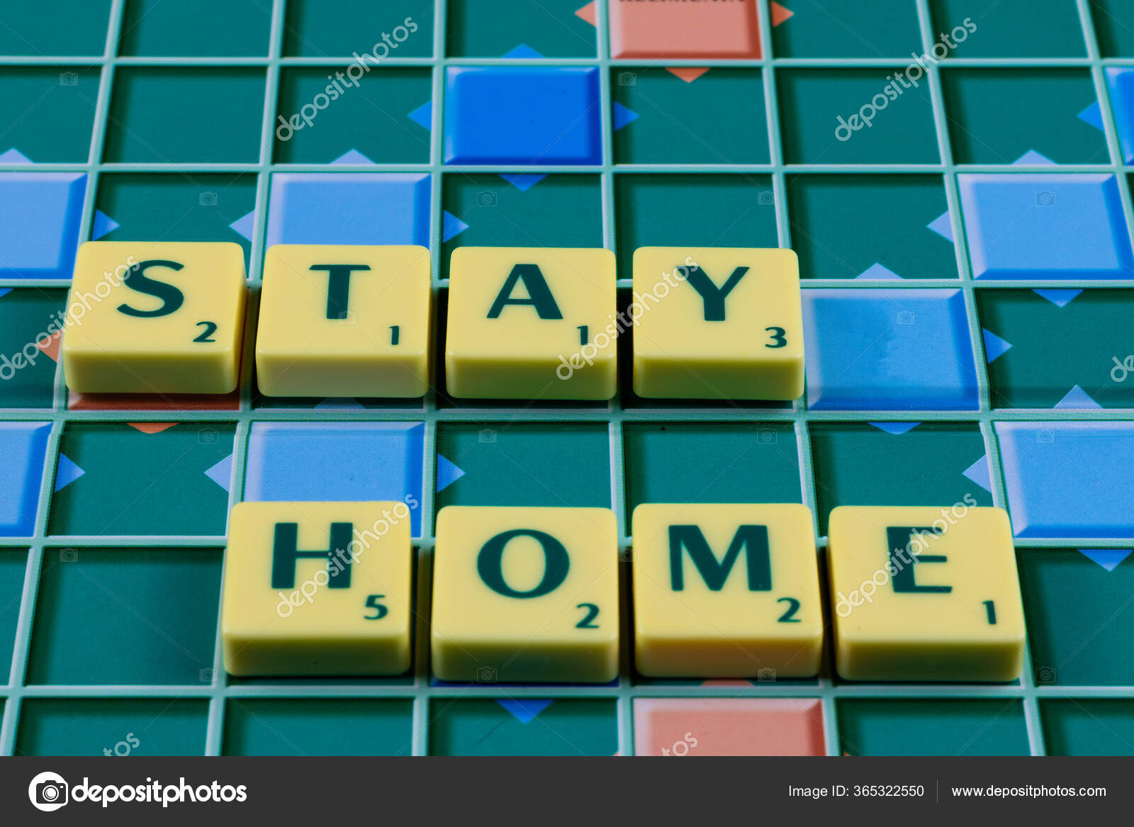Stay Home Word Game Board Coronavirus Quarantine Days – Stock Editorial ...